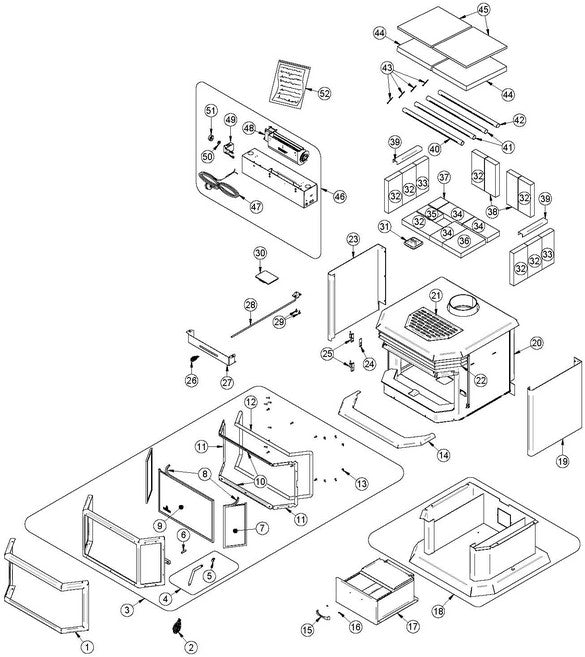 Osburn 2200 Wood Stove Parts OB02211